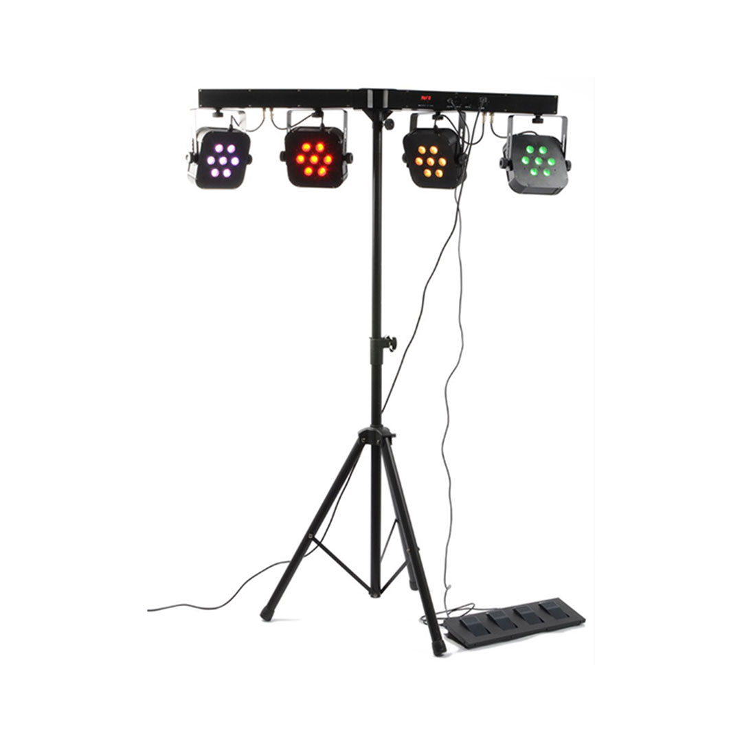 BEAMZ LED ASTRO PARBAR 4-way kit 4X 20W cob DMX IR | BC Electronics