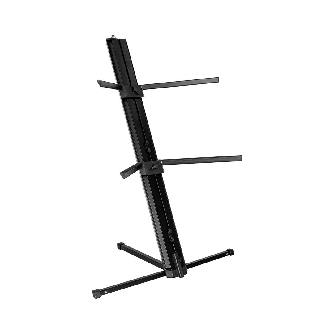 HYBRID KS02B BLACK ALLU DUAL TIER KEYBOARD STAND | BC Electronics