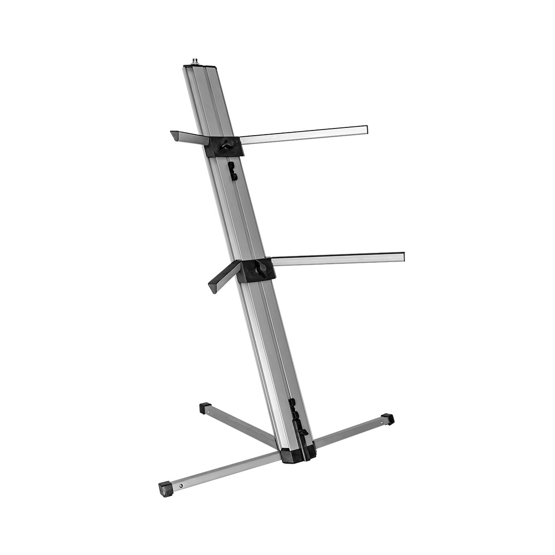 HYBRID KS02W NATURAL ALLU DUAL TIER KEYBOARD STAND | BC Electronics