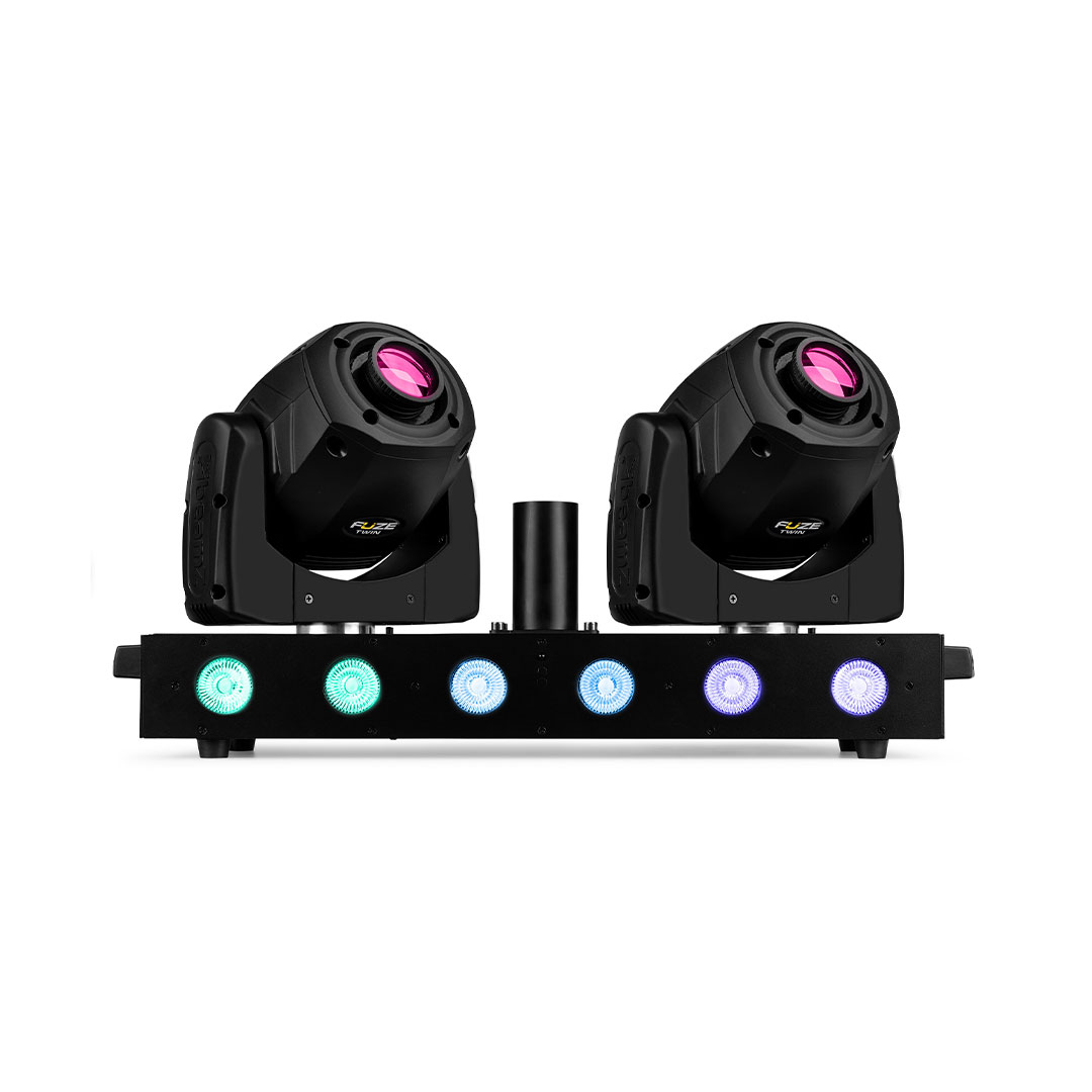 Beamz Fuze Twin LED Spot Moving Head Bar | BC Electronics