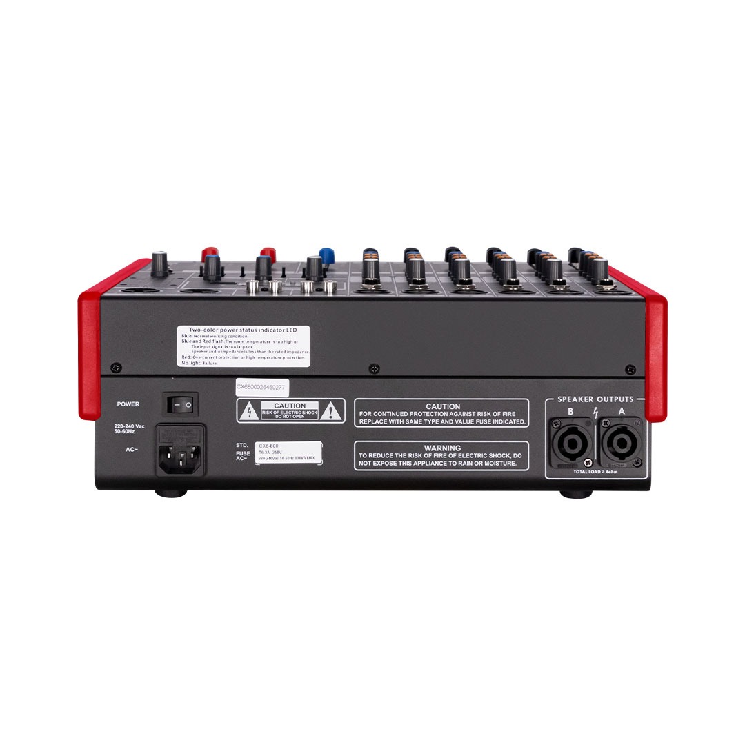 XMAX CX6-800 6CH POWERED MIXER | BC Electronics